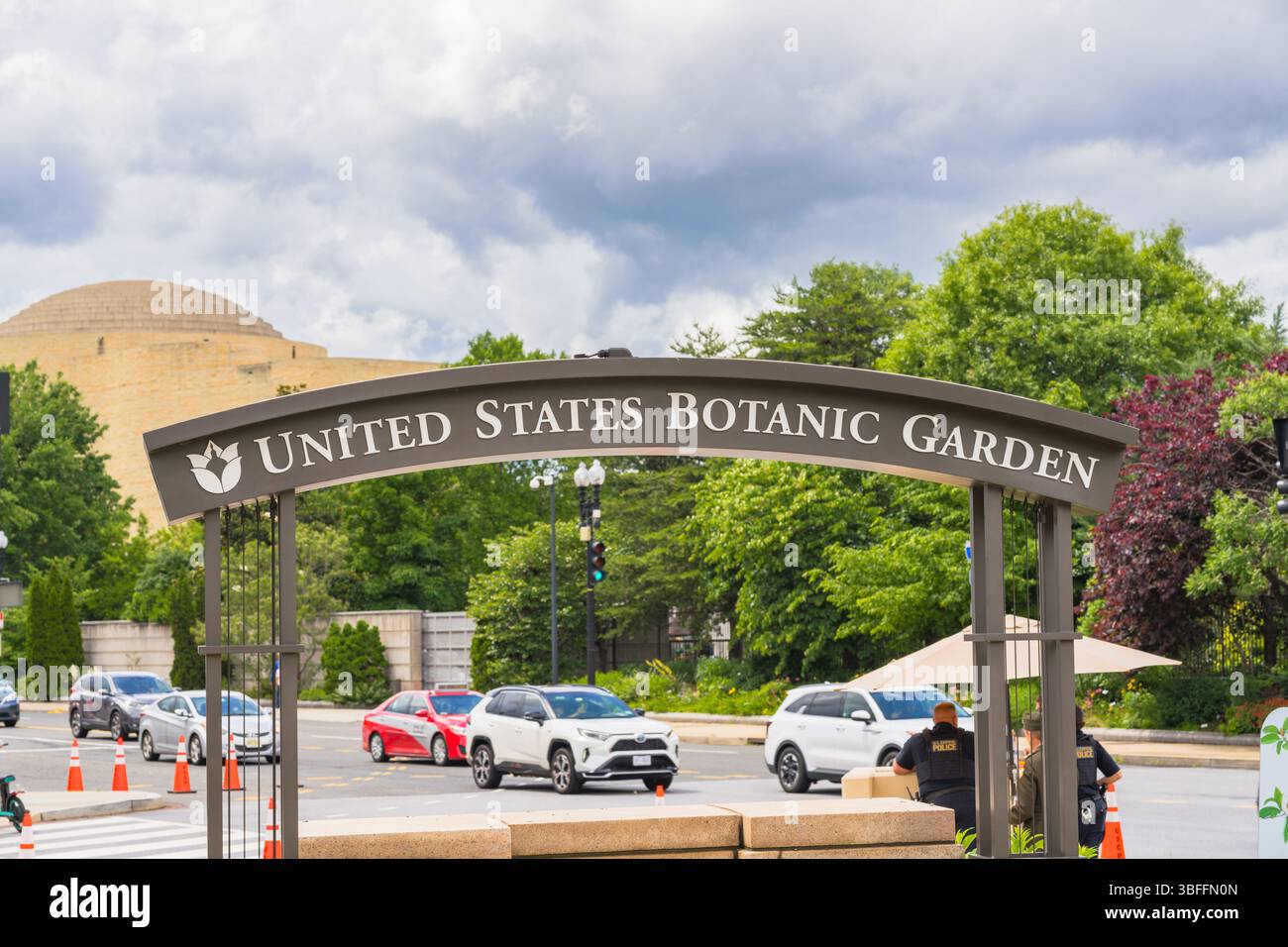 Washington D.C., USA - May 22, 2025. Arched entrance sign of the United ...