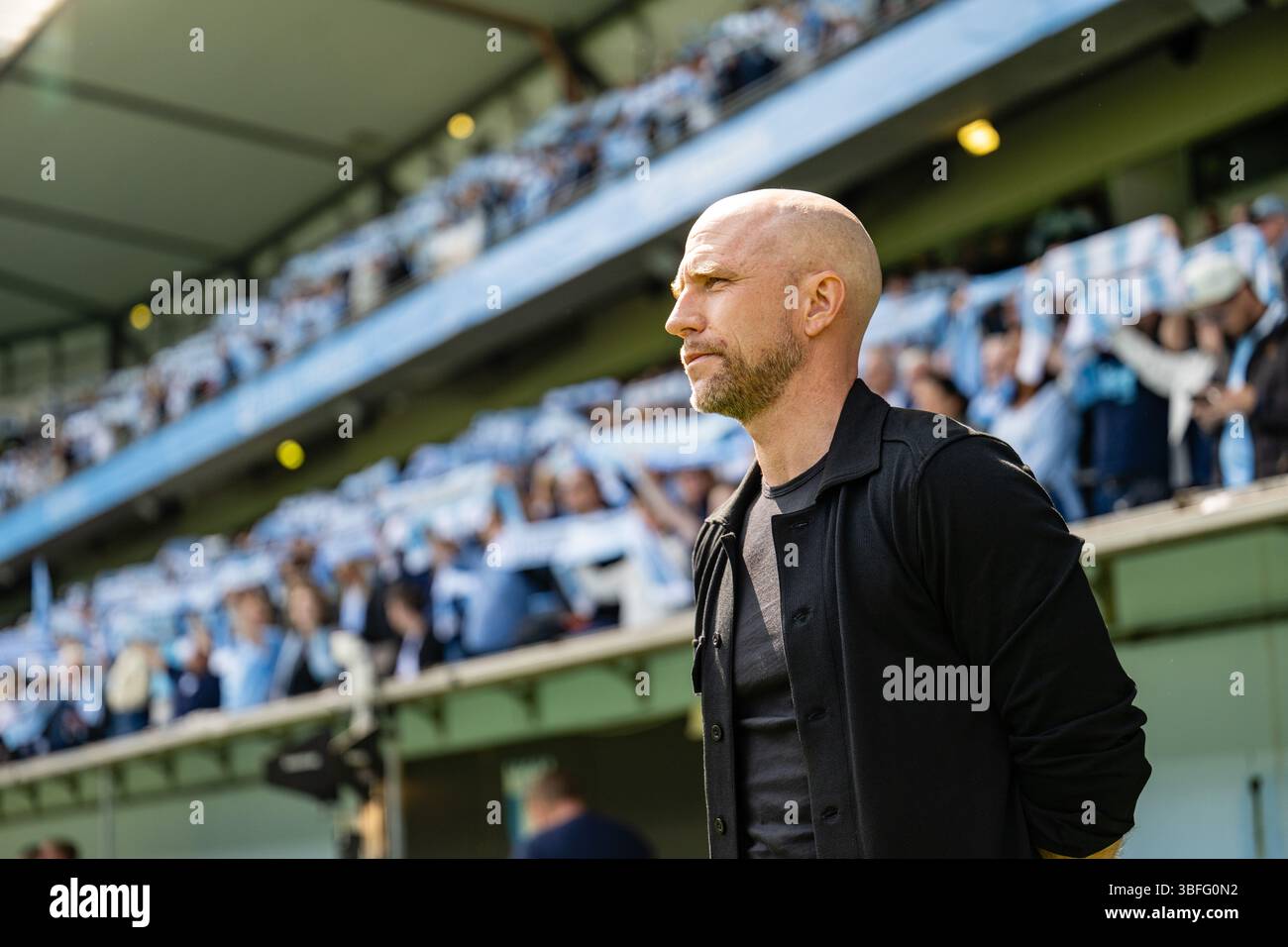Malmoe, Sweden. 01st June, 2025. Head coach Henrik Rydstrom of Malmo FF ...