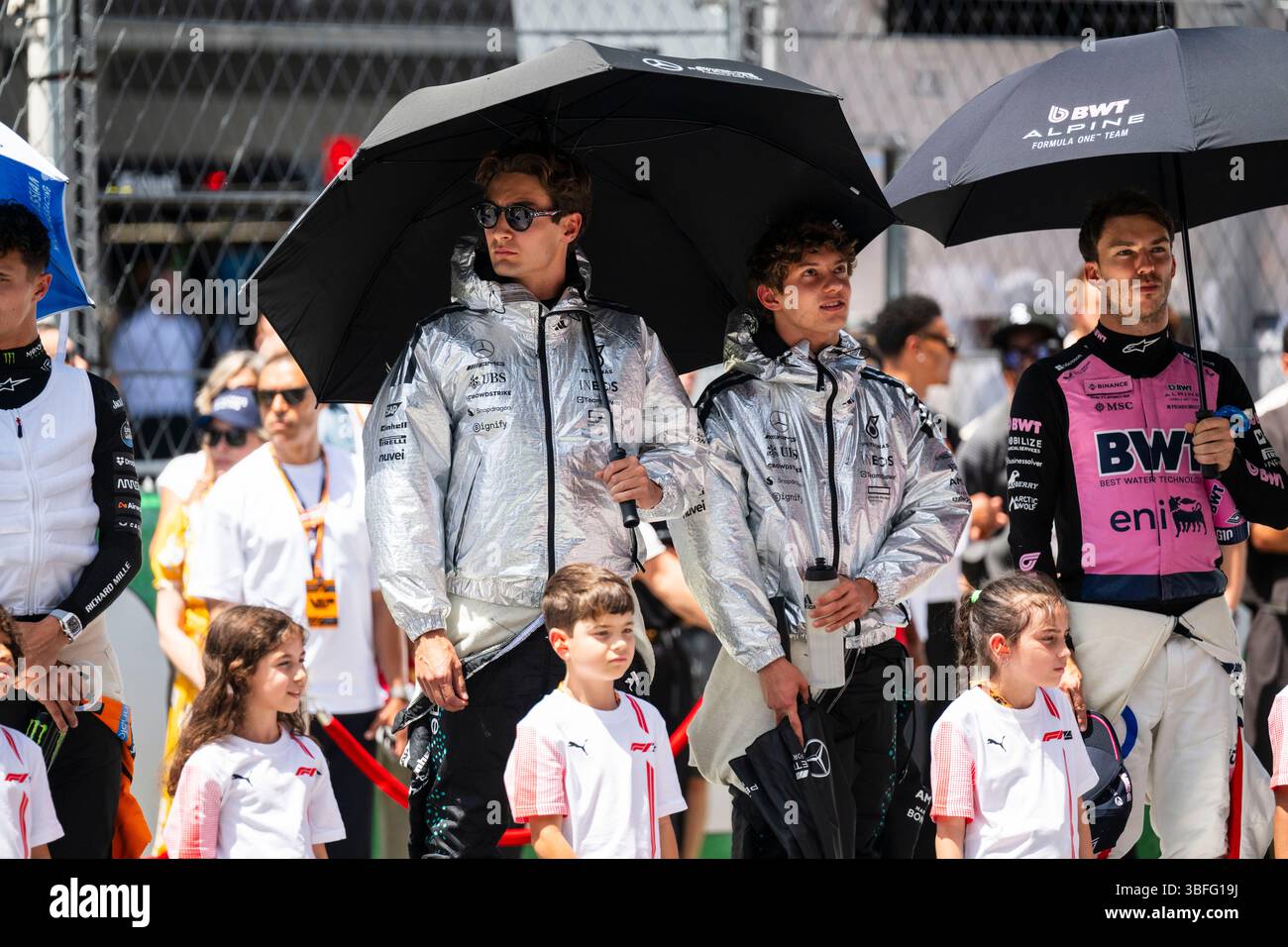 RUSSELL George (gbr), Mercedes AMG F1 Team W16, KIMI ANTONELLI Andrea (ita), Mercedes AMG F1 ...