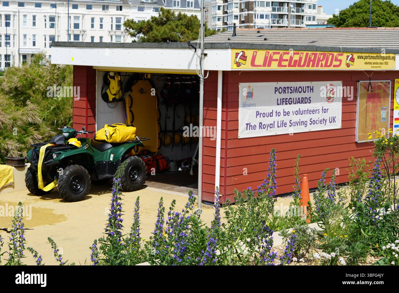 Lifeguard Station With Volunteer Display and Safety Equipment Outdoors ...