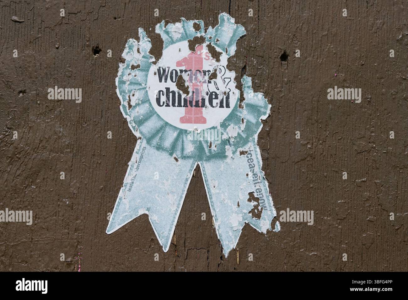 Worn Out Poster of Award Ribbon on Wooden Surface Depicting Fragmented ...