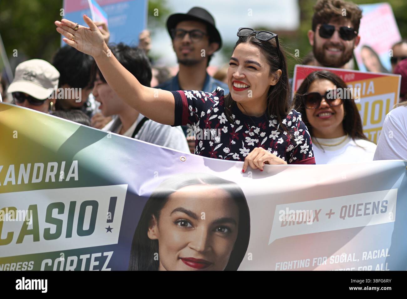 Alexandria Ocasio-Cortez, United States Representative, takes part in ...