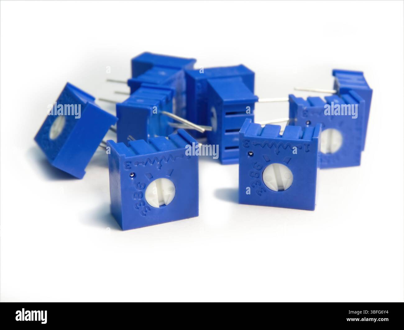 Trimpot Trimmer Potentiometer on white background Stock Photo - Alamy