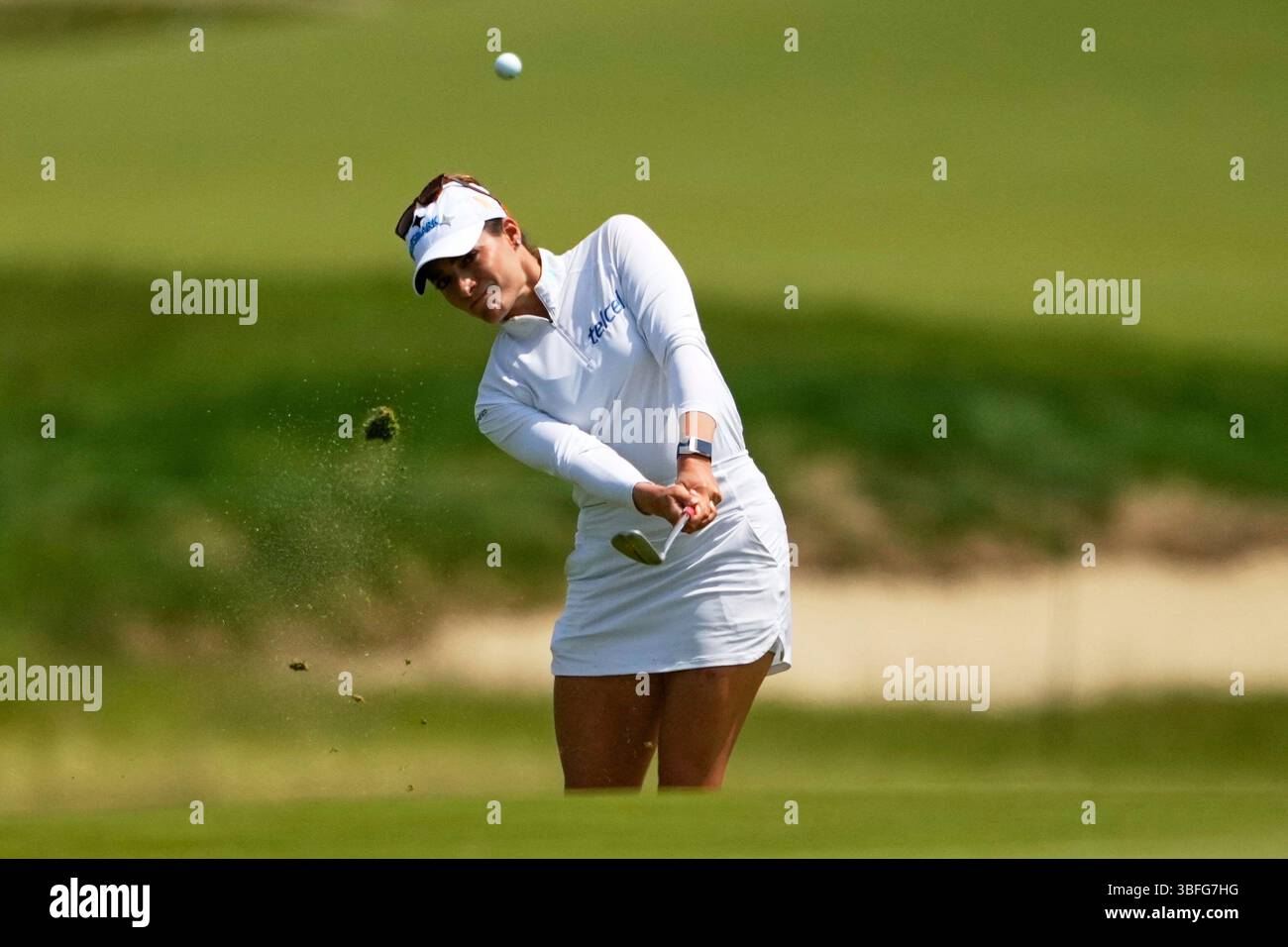 Gaby Lopez. of Mexico, hits to the seventh hole during the fourth round ...
