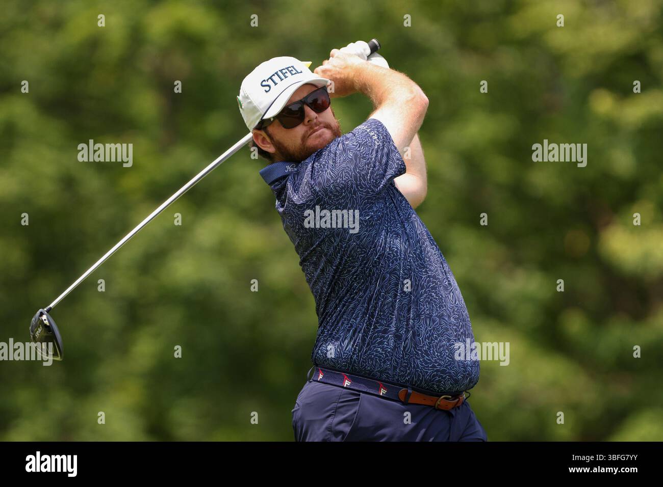 DUBLIN, OH - JUNE 01: Harry Higgs of the United States hits a tee shot ...