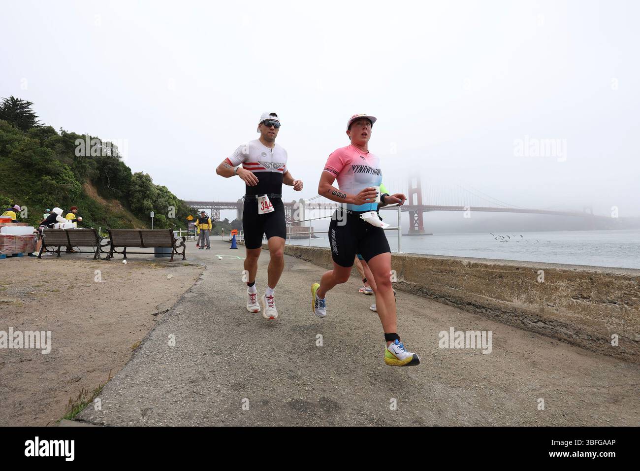 Athletes run during the "Escape From Alcatraz" triathlon Sunday, June 1 ...