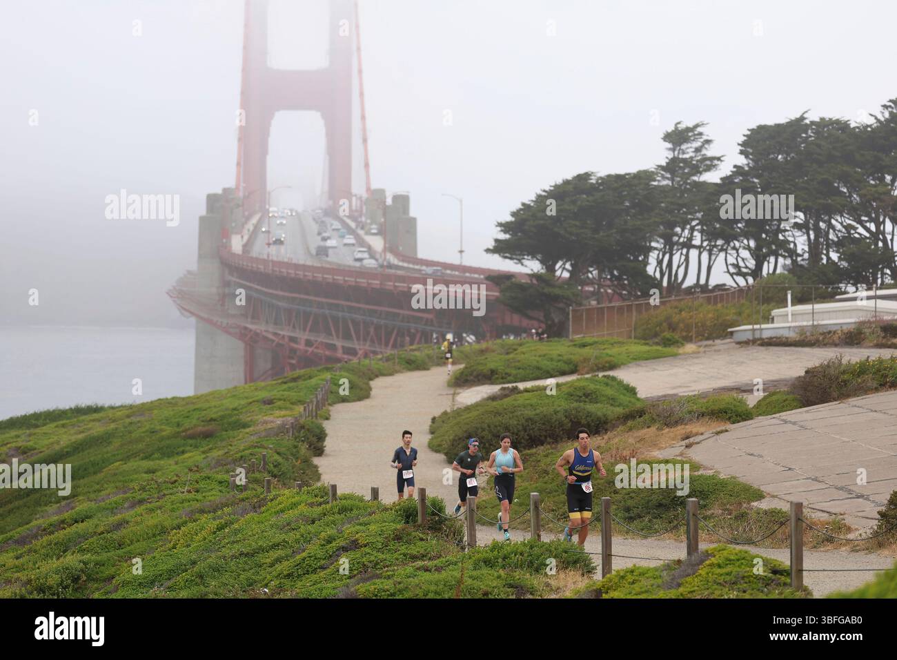Athletes run during the "Escape From Alcatraz" triathlon Sunday, June 1 ...