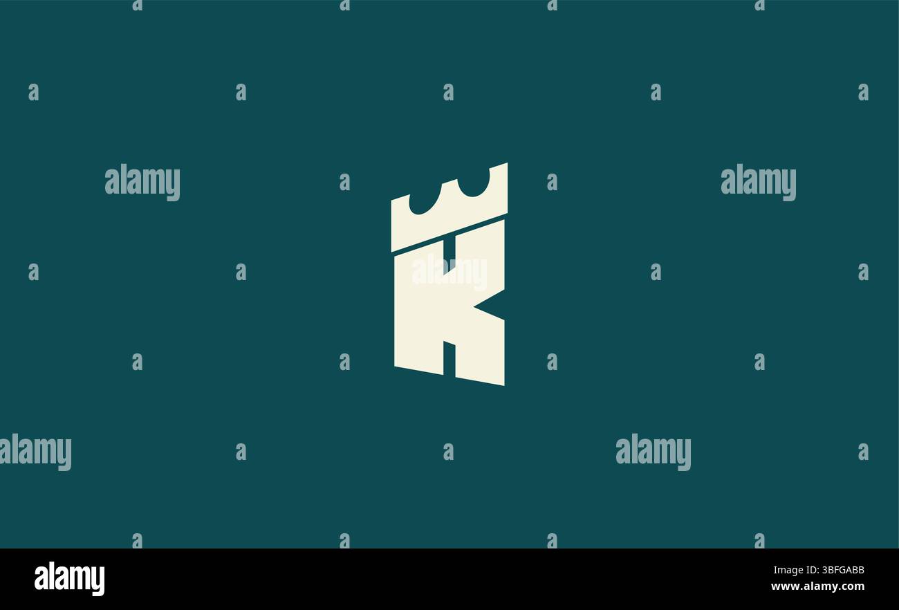 Logo Castle with Initial K. Strong, Bold and Minimal concept design ...