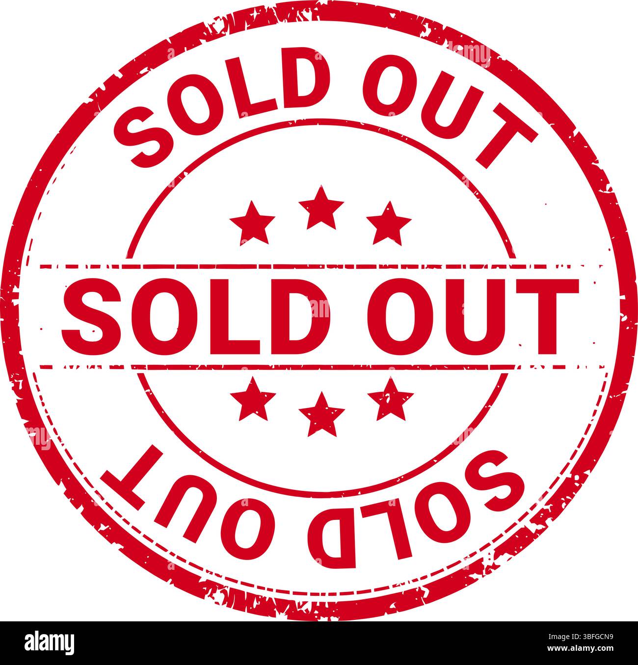 Grunge Sold Out Stamp - Red Circular Product Status Label Stock Vector Image & Art - Alamy