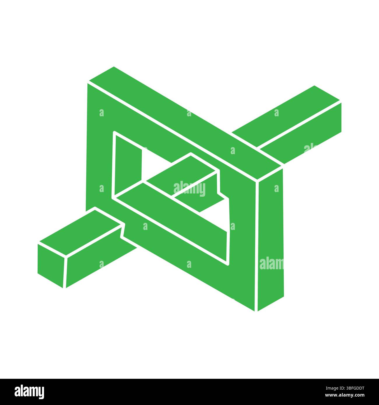 Optical illusion logo. Impossible shapes. Sacred geometry figure ...