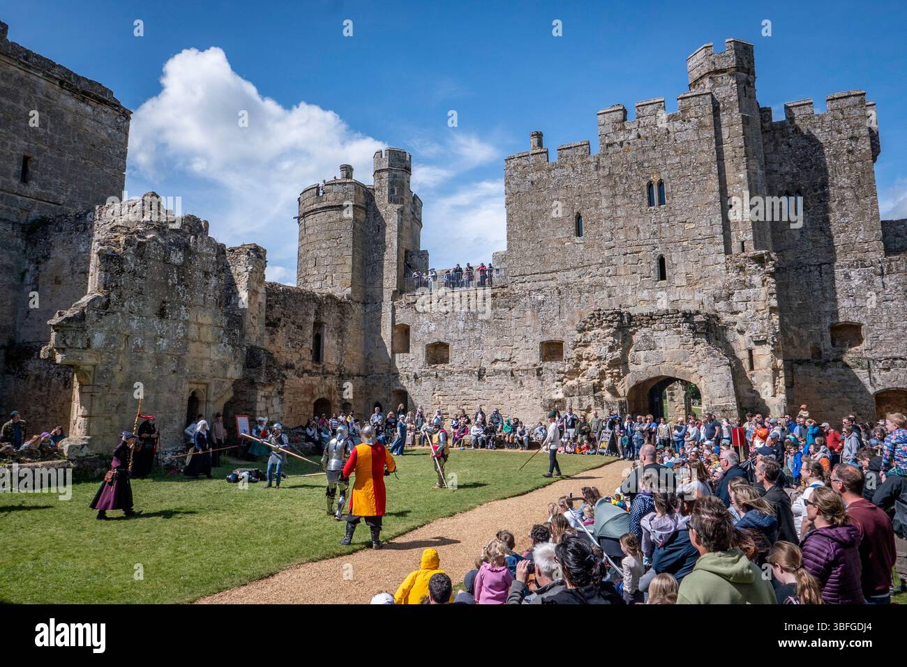 26-05-25. Historical reenactment at Bodiam Castle. Bodiam Castle is a ...