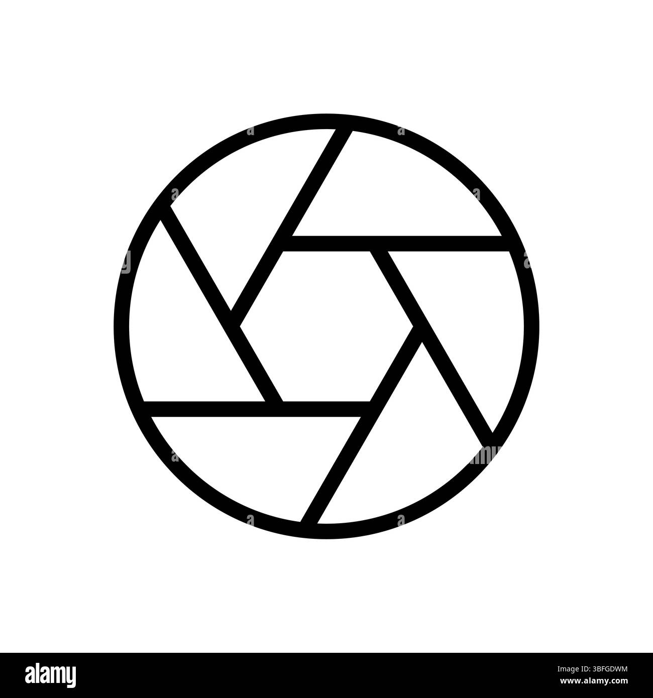 Camera icon. Camera lens. Black shutter zoom isolated on white ...