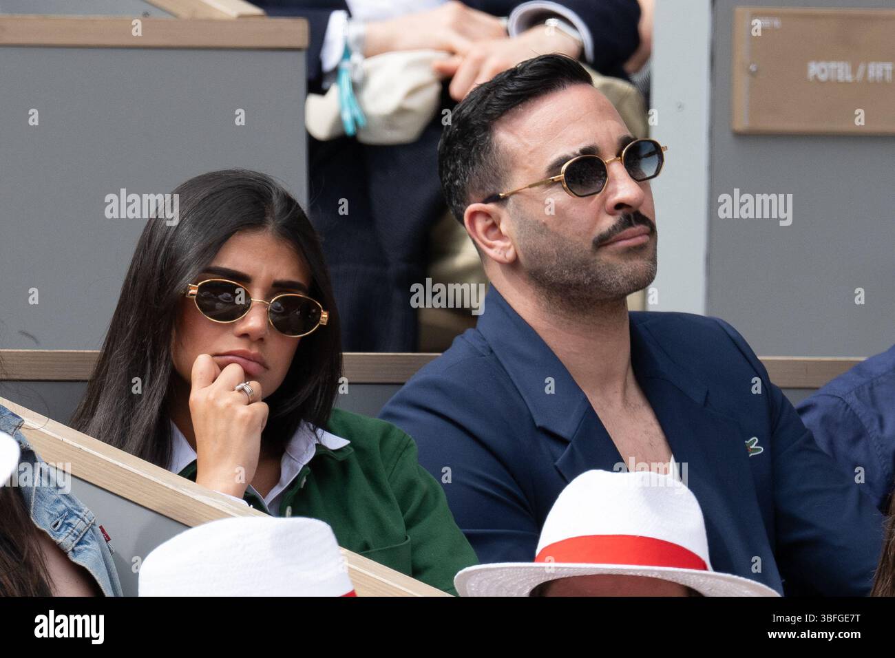 Paris, France. 01st June, 2025. Louana Franco and Adil Rami attend the ...