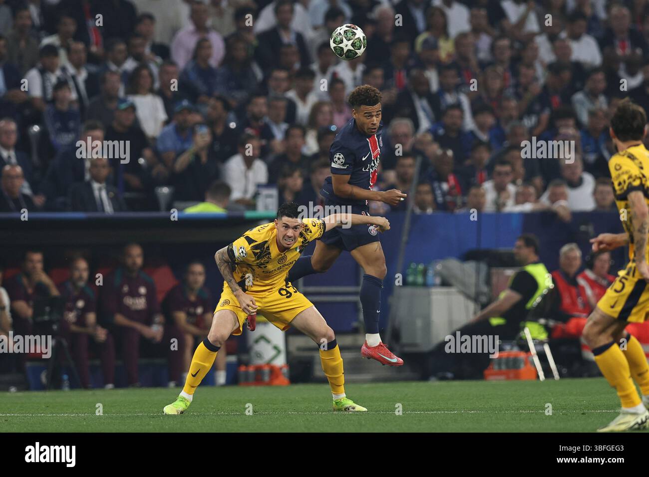 Desire Doue (Psg)Alessandro Bastoni (Inter) during the Final UEFA ...