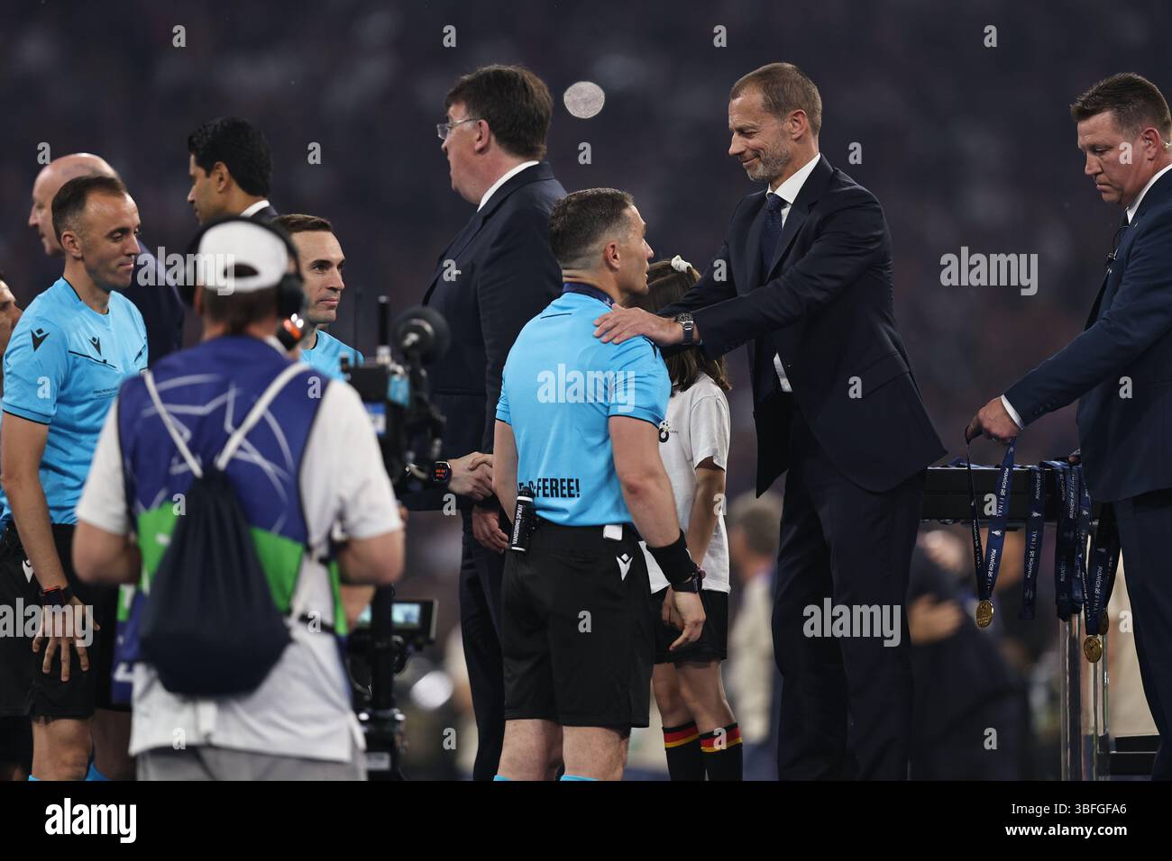 Aleksander Ceferin (Uefa) Istvan Kovacs (Referee) during the Final UEFA Champions League 2024 ...