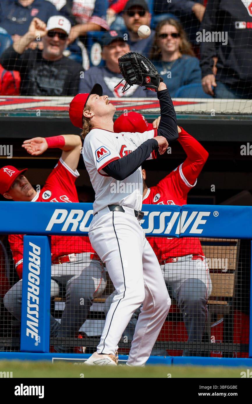 Cleveland, Ohio, USA. 1st June, 2025. Cleveland Guardians first base ...