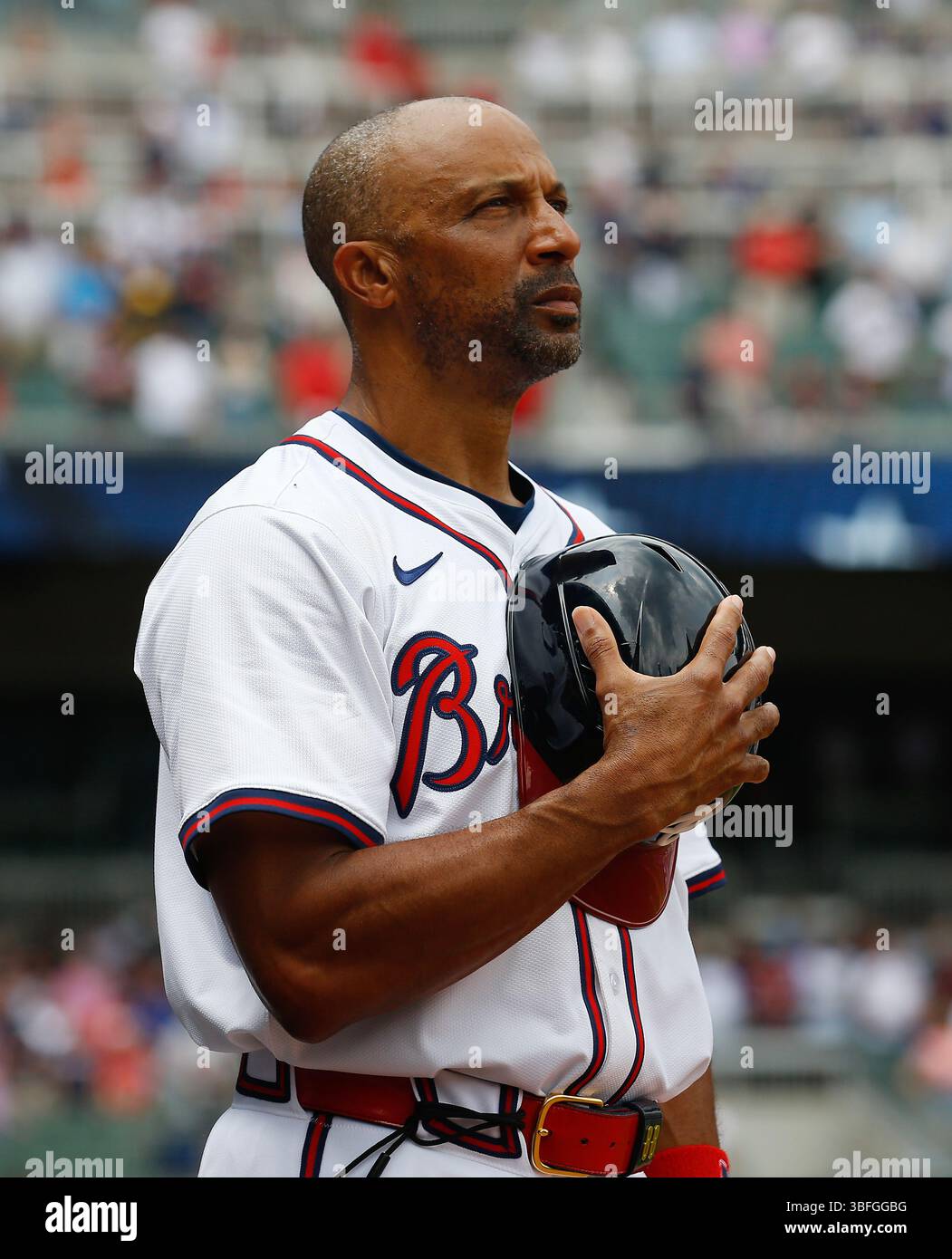 Marietta, United States. 01st June, 2025. First base coach Tom Goodwin ...