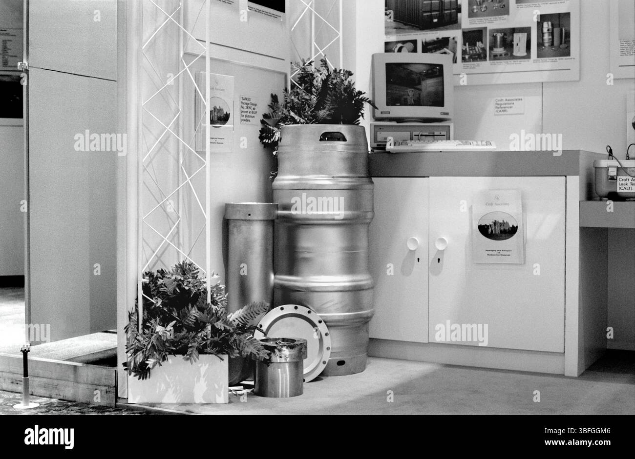 A "Safkeg" 2816C design of container for transporting plutonium powder ...