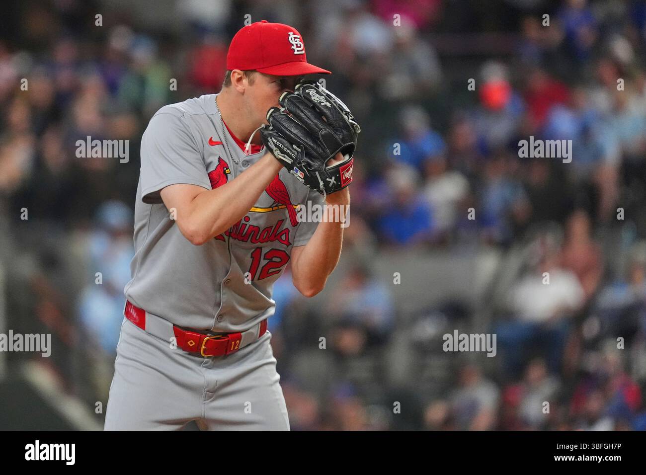 St. Louis Cardinals starting pitcher Erick Fedde works during the first ...