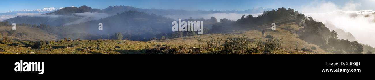 Himalaya, beautiful view from the foothills of the Himalayas to the ...