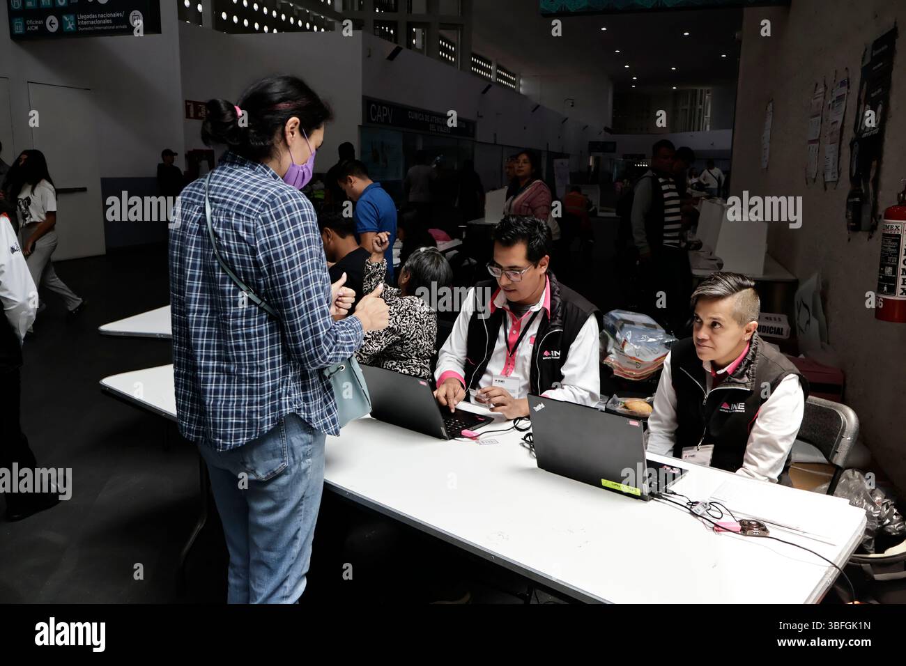 Mexico, Cdmx, Mexico. 1st June, 2025. A special voting booth has been ...