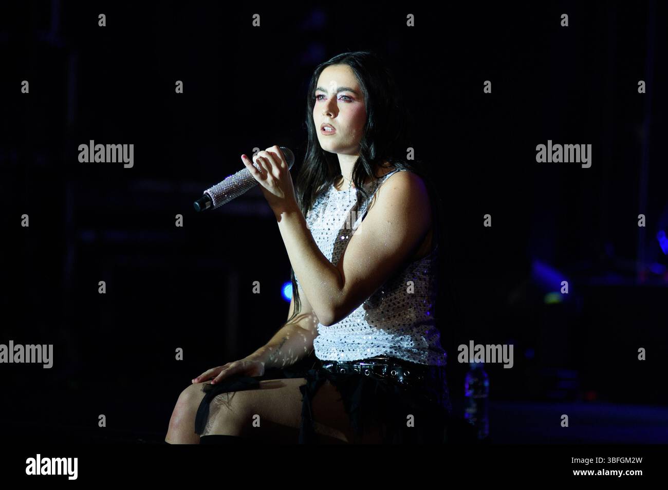 Madrid, Spain. 01st June, 2025. Spanish singer Chiara Oliver performs ...