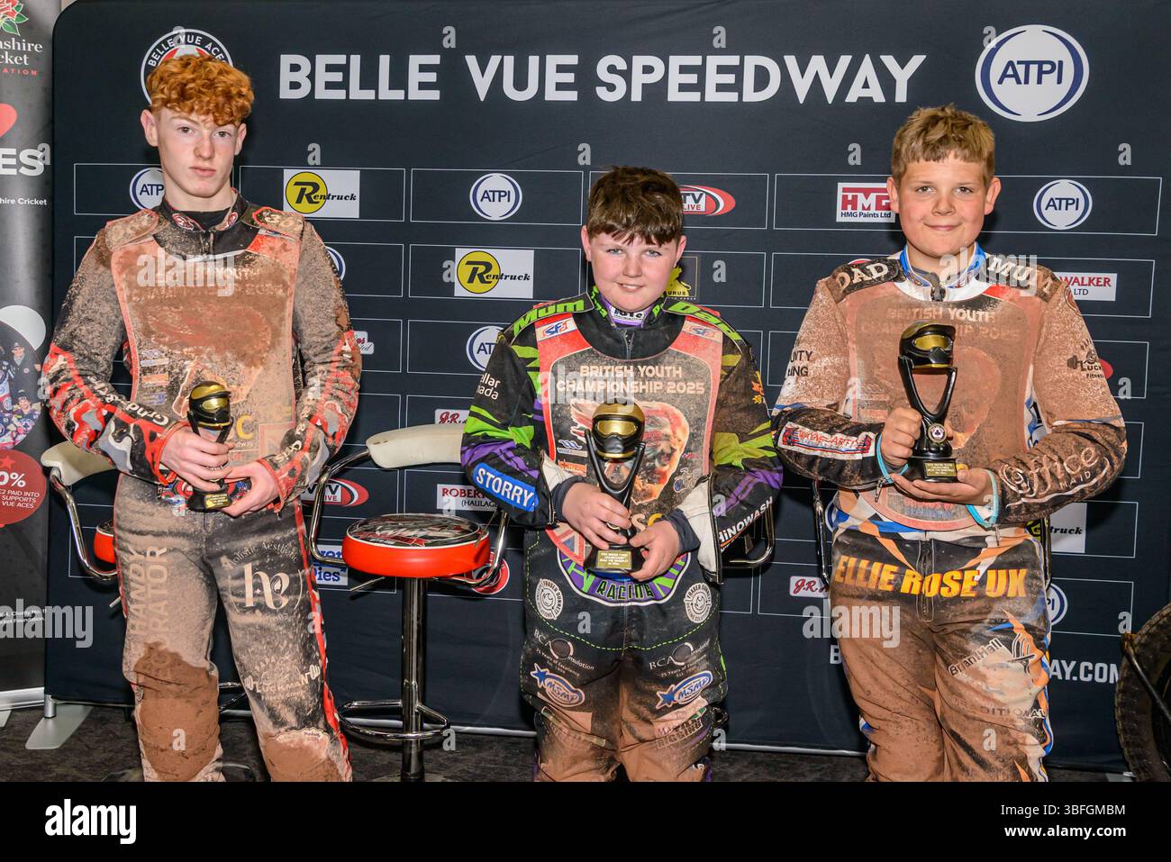 125cc Top 3: Charlie Luckman (3rd), Lewis Hague (1st) and Reuben Marsh ...
