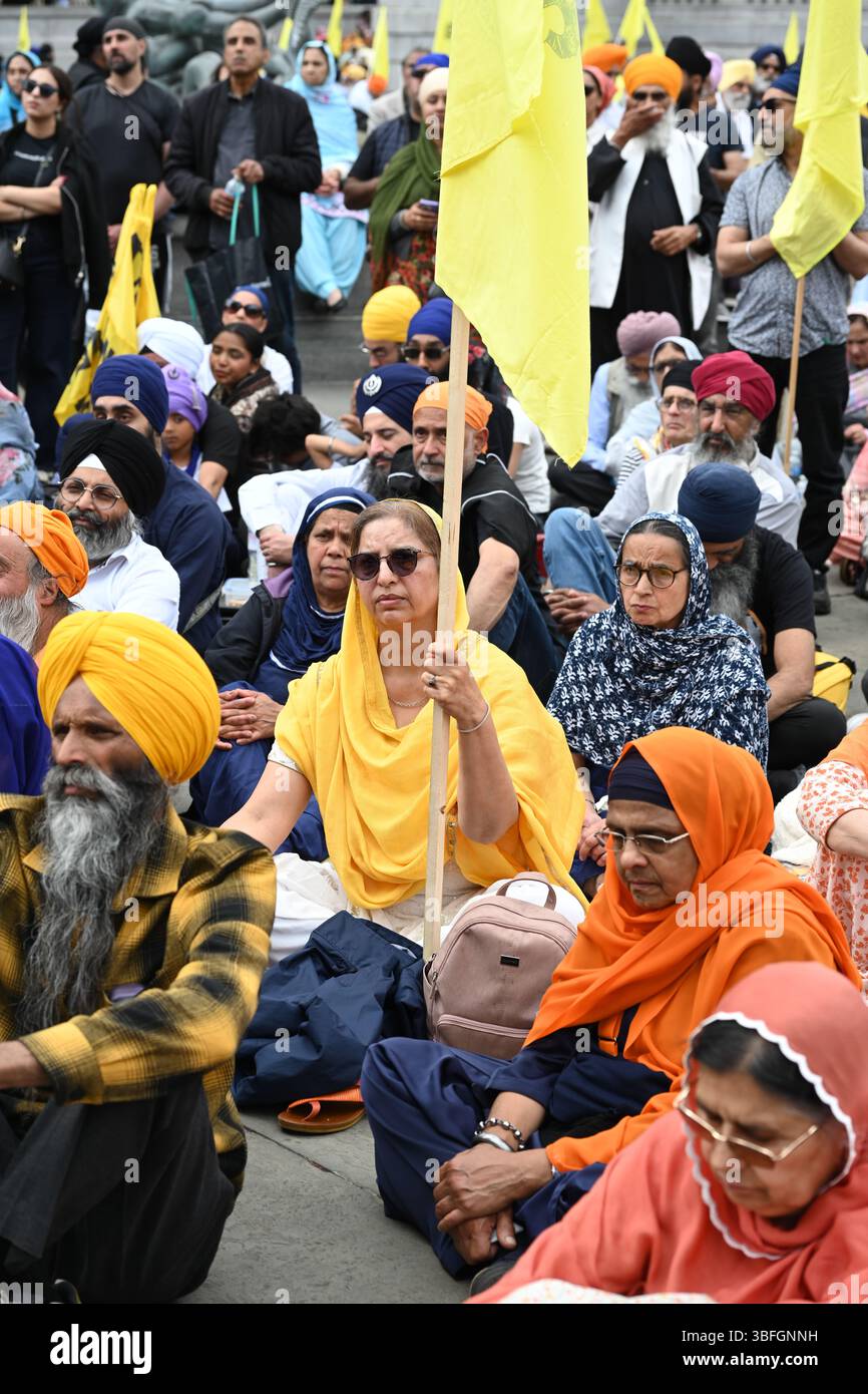 Trafalgar square, London, UK. 1st June 2025. The Sikh community is ...