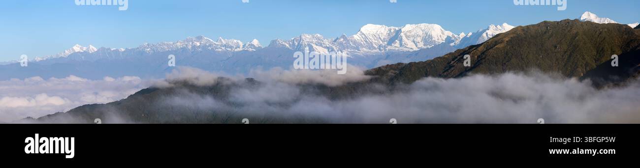Himalaya, beautiful view from the foothills of the Himalayas to the ...