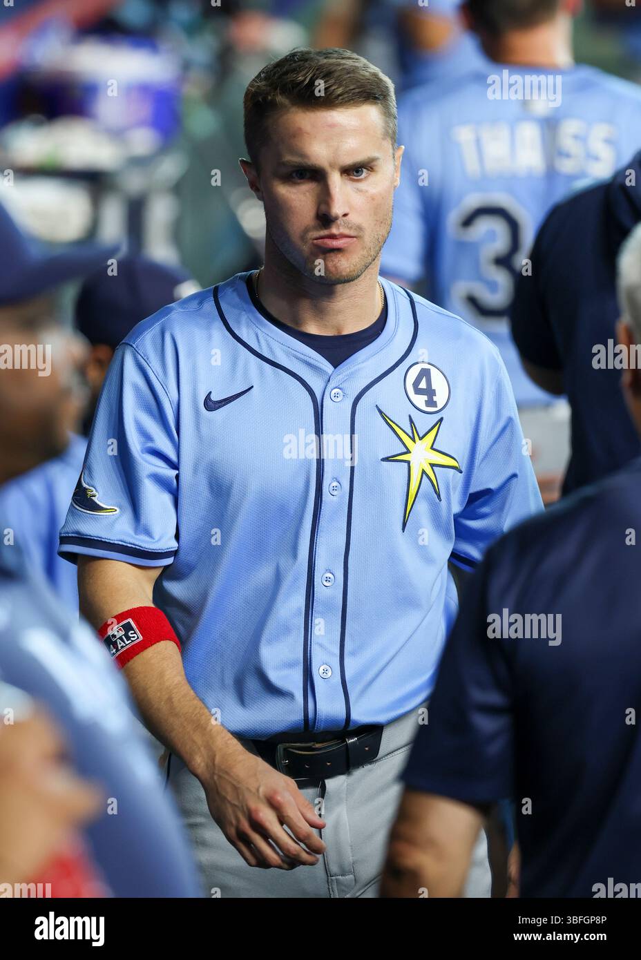 HOUSTON, TX - JUNE 01: Tampa Bay Rays left fielder Jake Mangum (28) is ...