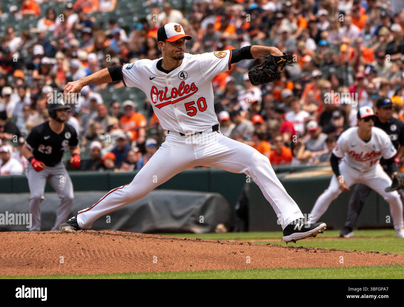 Baltimore, USA. 01st June, 2025. BALTIMORE, MD - JUNE 01: Baltimore Orioles pitcher Charlie ...