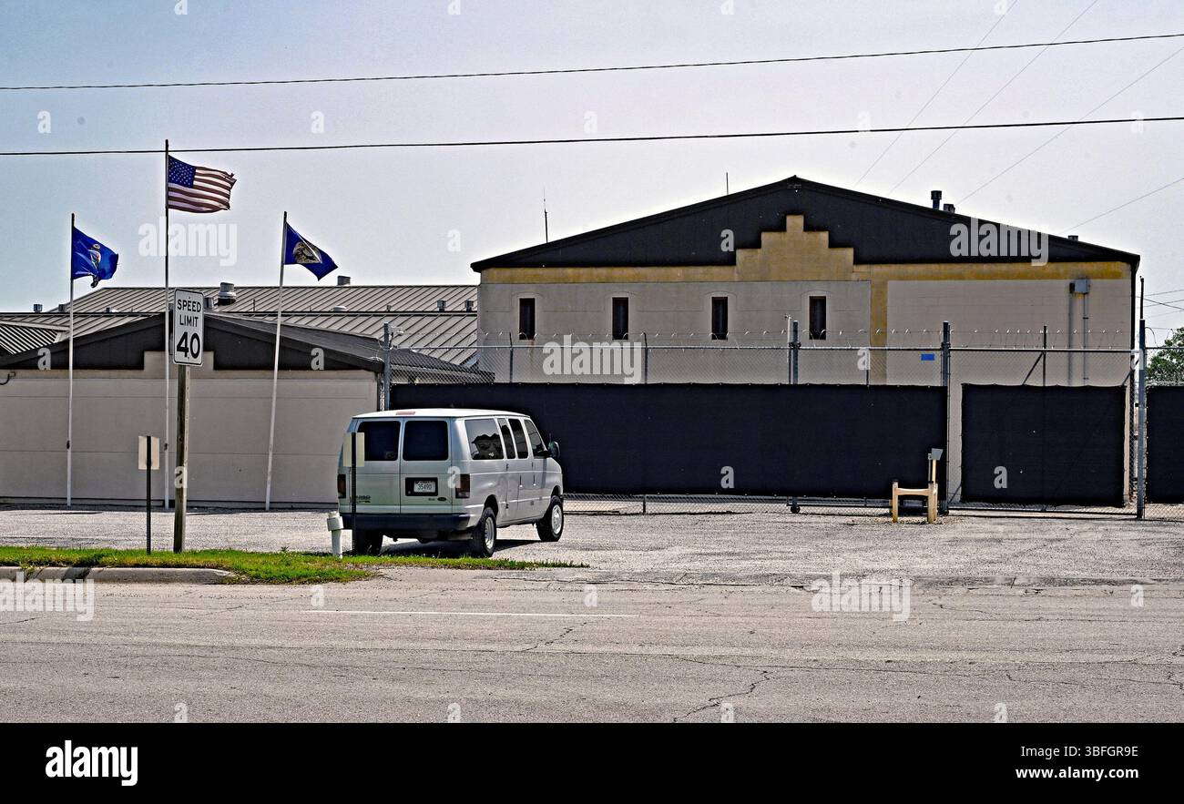 COTTONWOOD FALLS KANSAS, USA - MAY 31, 2025 The Chase County Detention ...