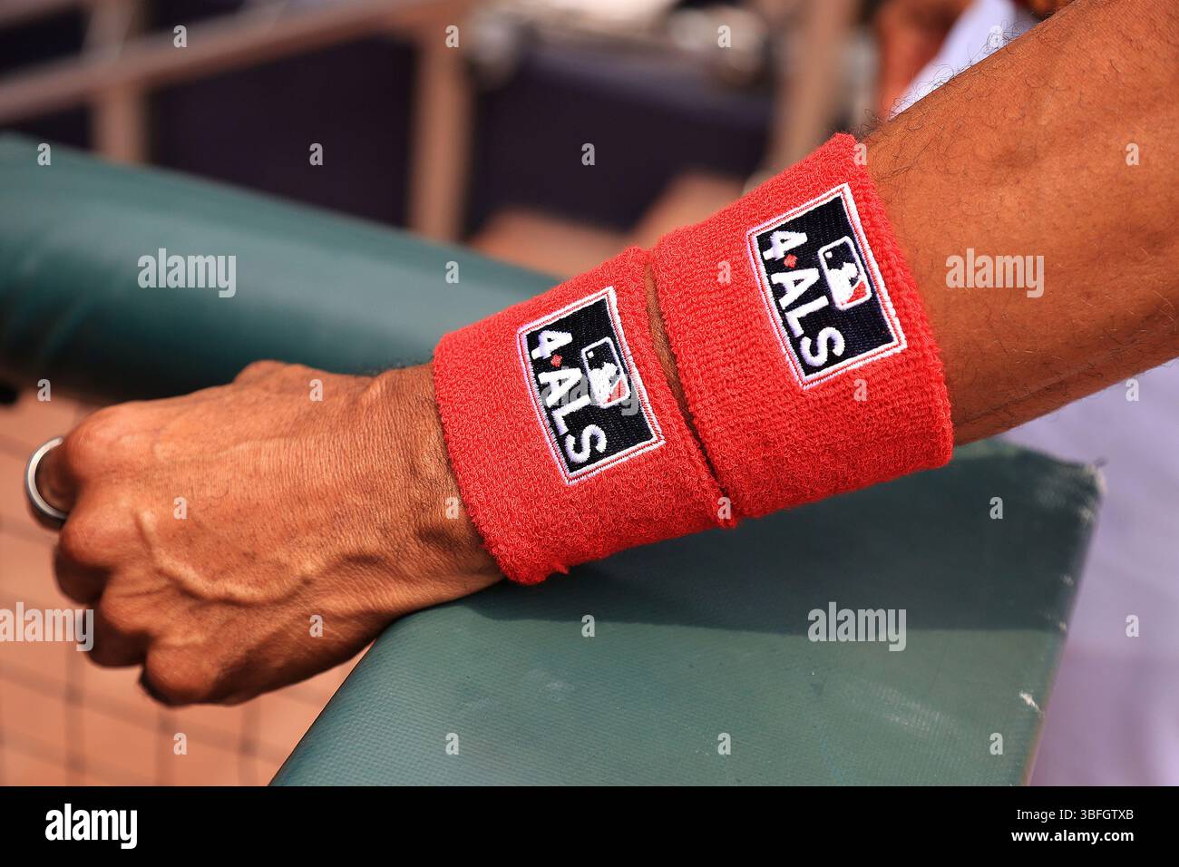 ATLANTA, GA - JUNE 01: The coaching staffs of both teams wore Lou ...