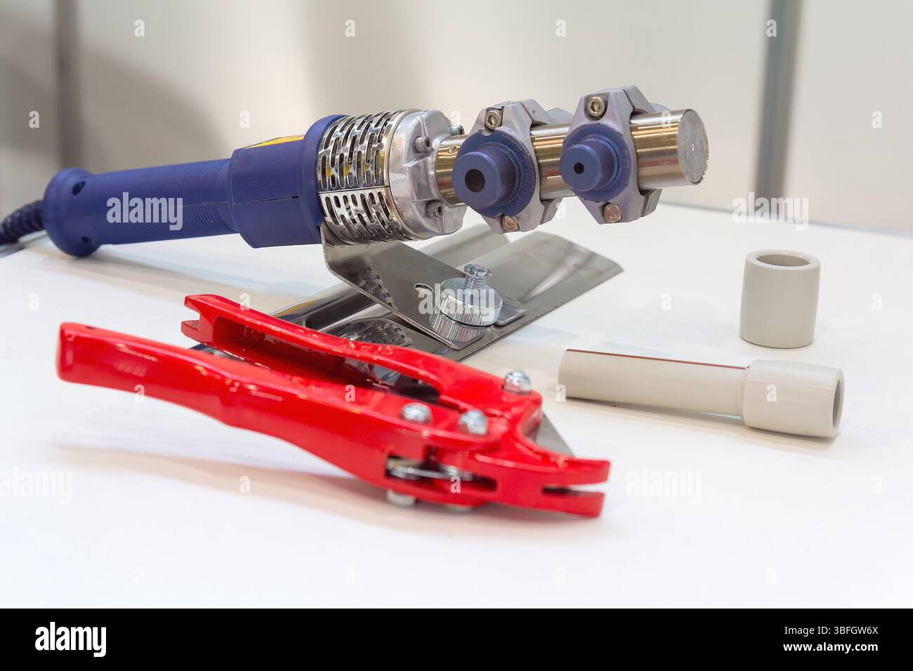 Welding machine for polypropylene pipes. Industry Stock Photo - Alamy