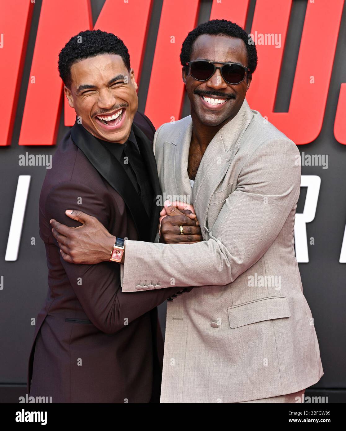 Greg Tarzan Davis, left, and Tramell Tillman attend the "Mission ...