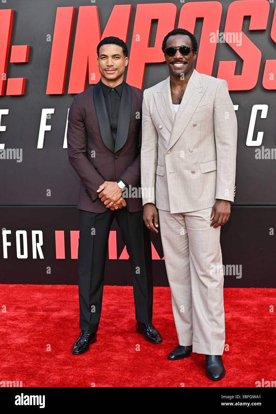 Greg Tarzan Davis, left, and Tramell Tillman attend the "Mission ...