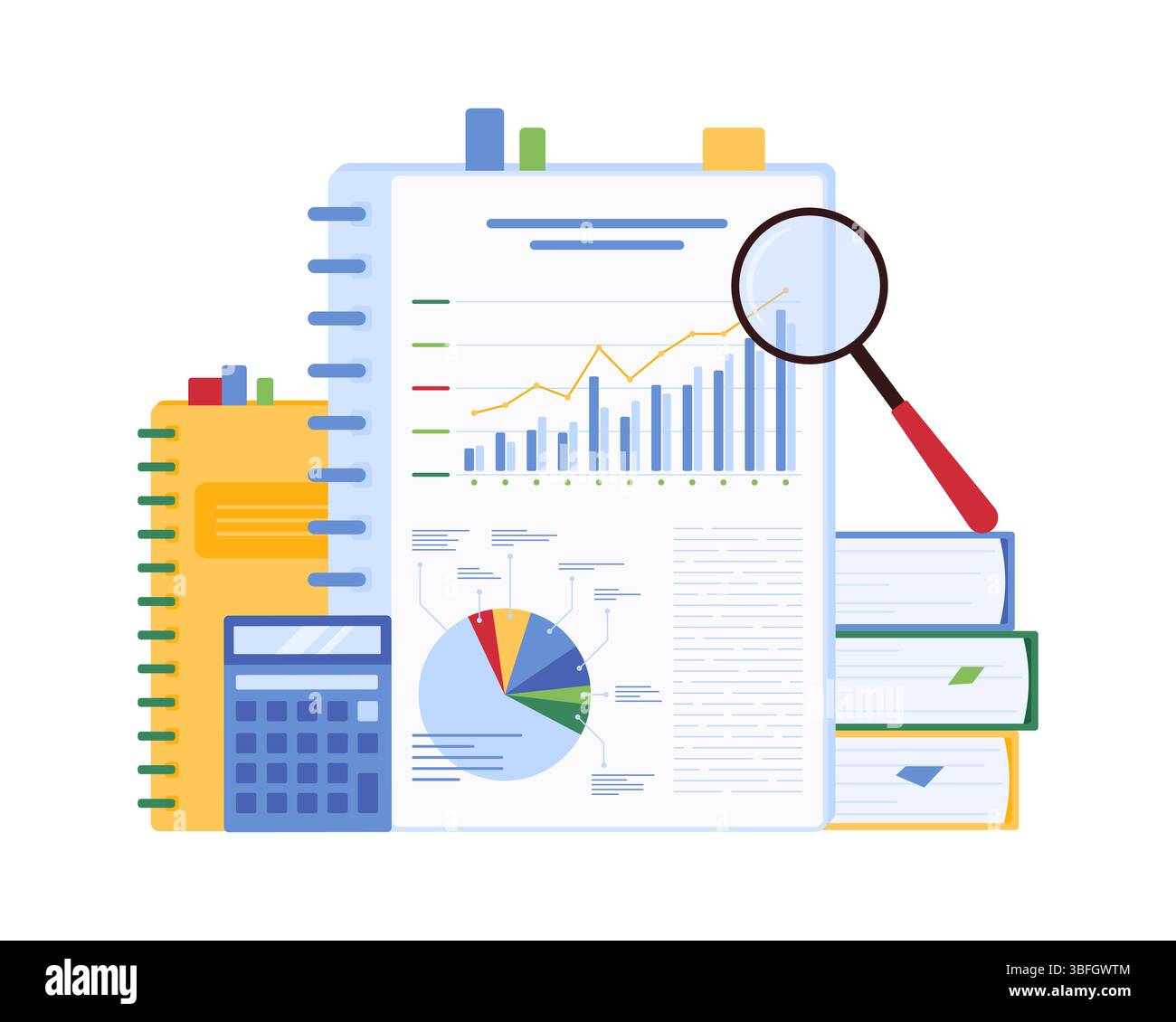 Examination and financial reporting Stock Vector Images - Alamy