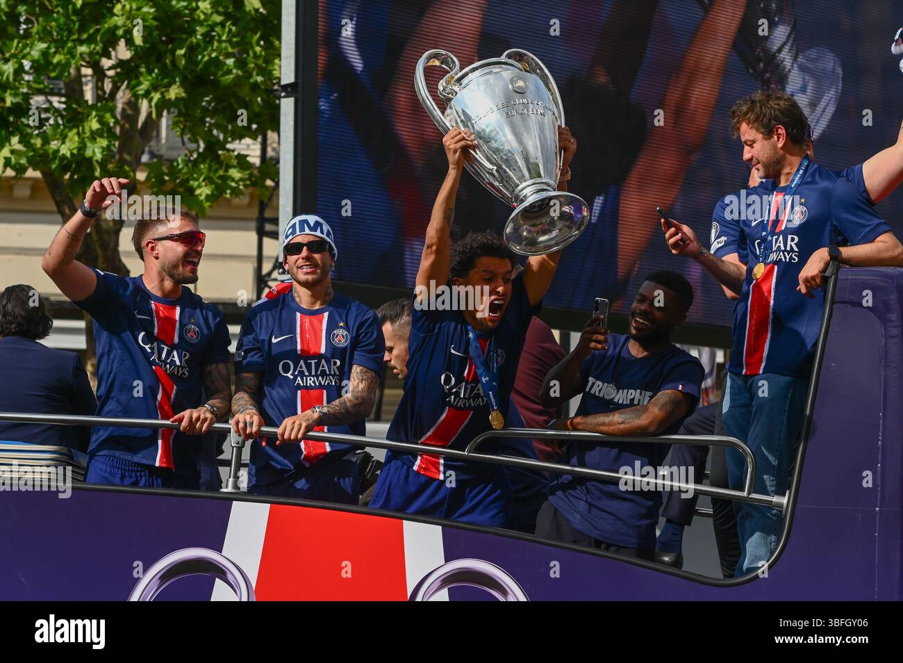 Paris, France. 01st June, 2025. Thousands of people gathered on the ...