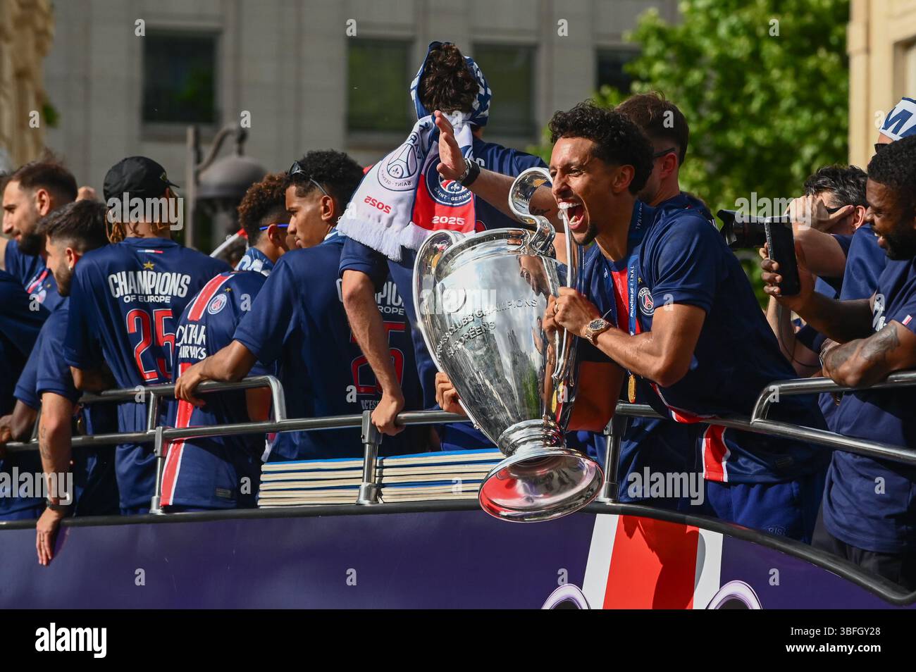 Paris, France. 01st June, 2025. Thousands of people gathered on the ...
