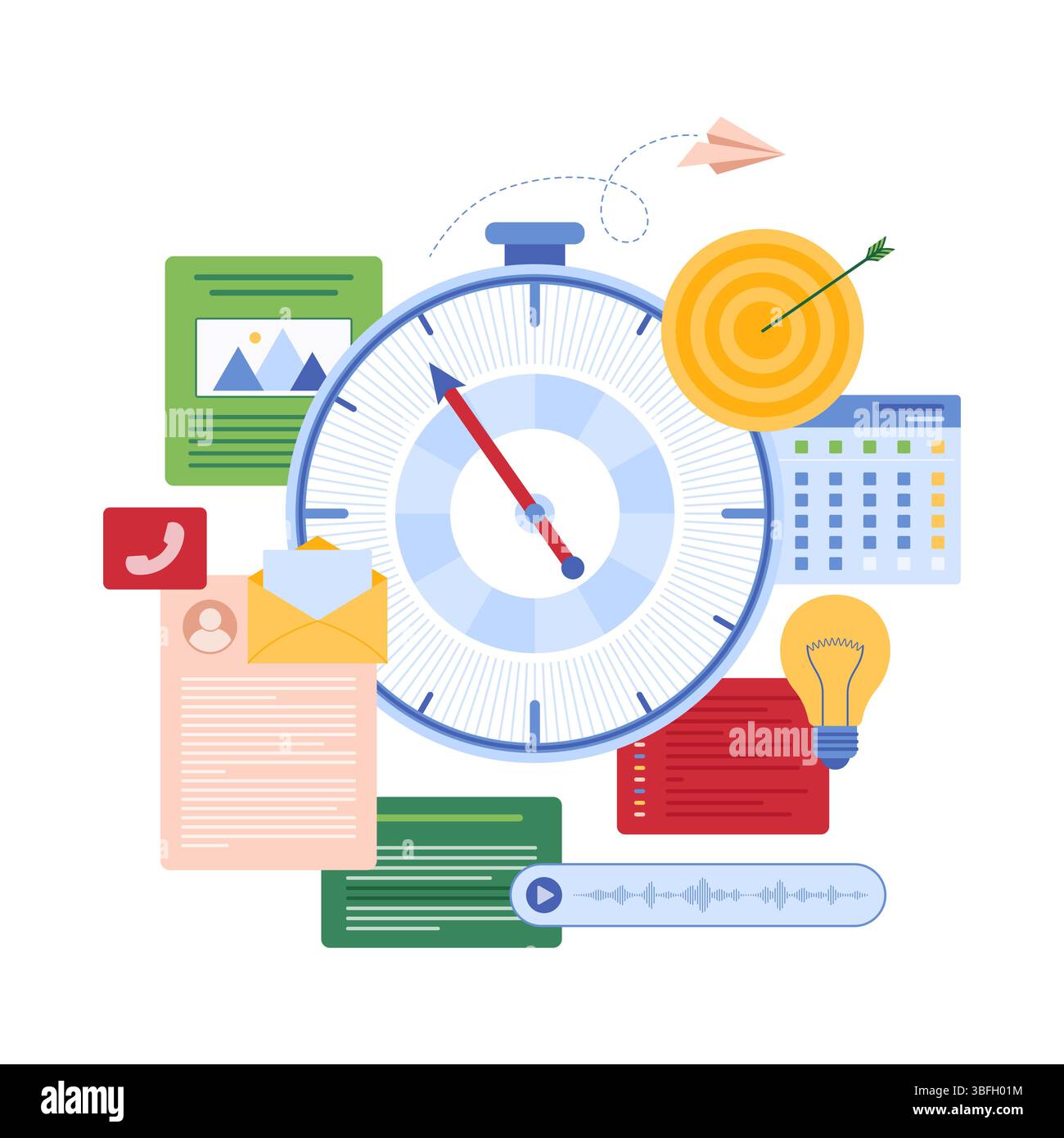 Vector illustration of tiny people organizing time with clocks ...