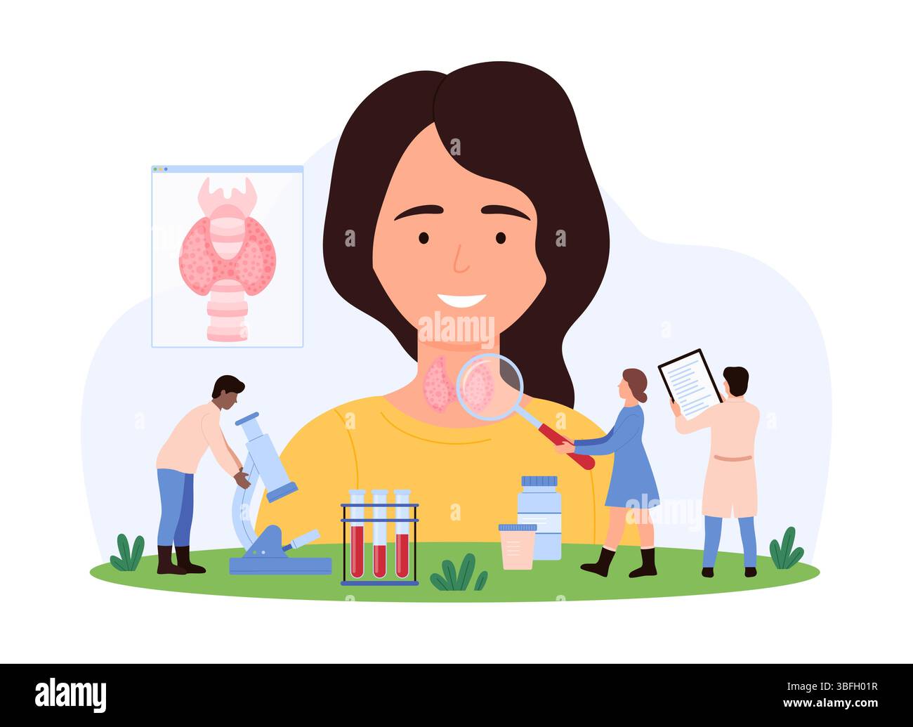 Thyroid gland investigation Stock Vector Images - Alamy