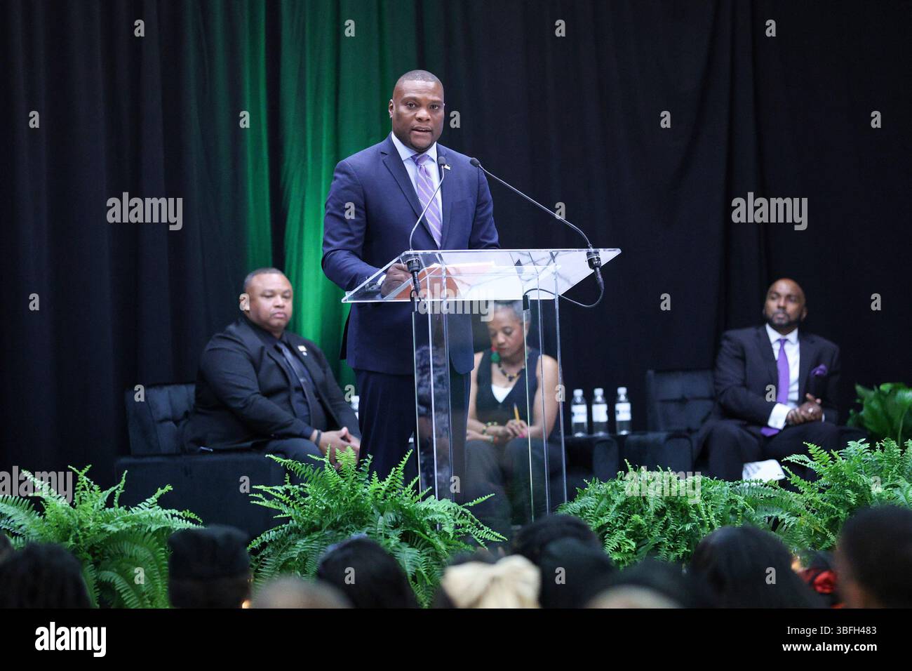 Tulsa Mayor Monroe Nichols IV speaks during the Legacy event for the ...