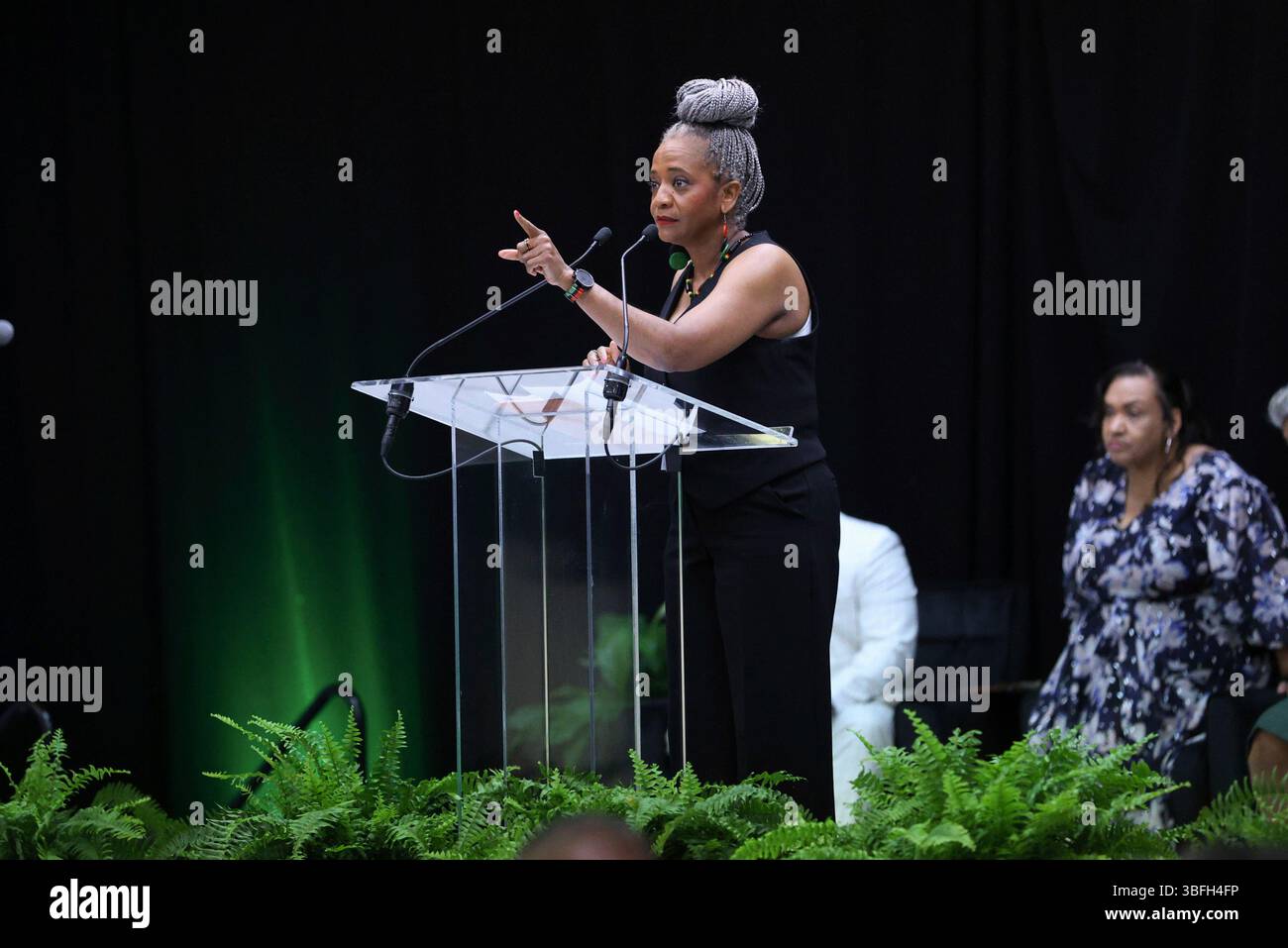 Tulsa City Councilor, Vanessa Hall-Harper of District 1, speaks during ...