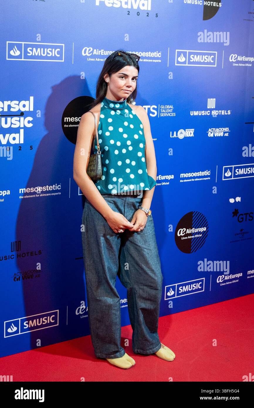 Madrid, Spain. 01st June, 2025. Mafalda Cardenal attends to 'Universal Music Festival' at Teatro ...