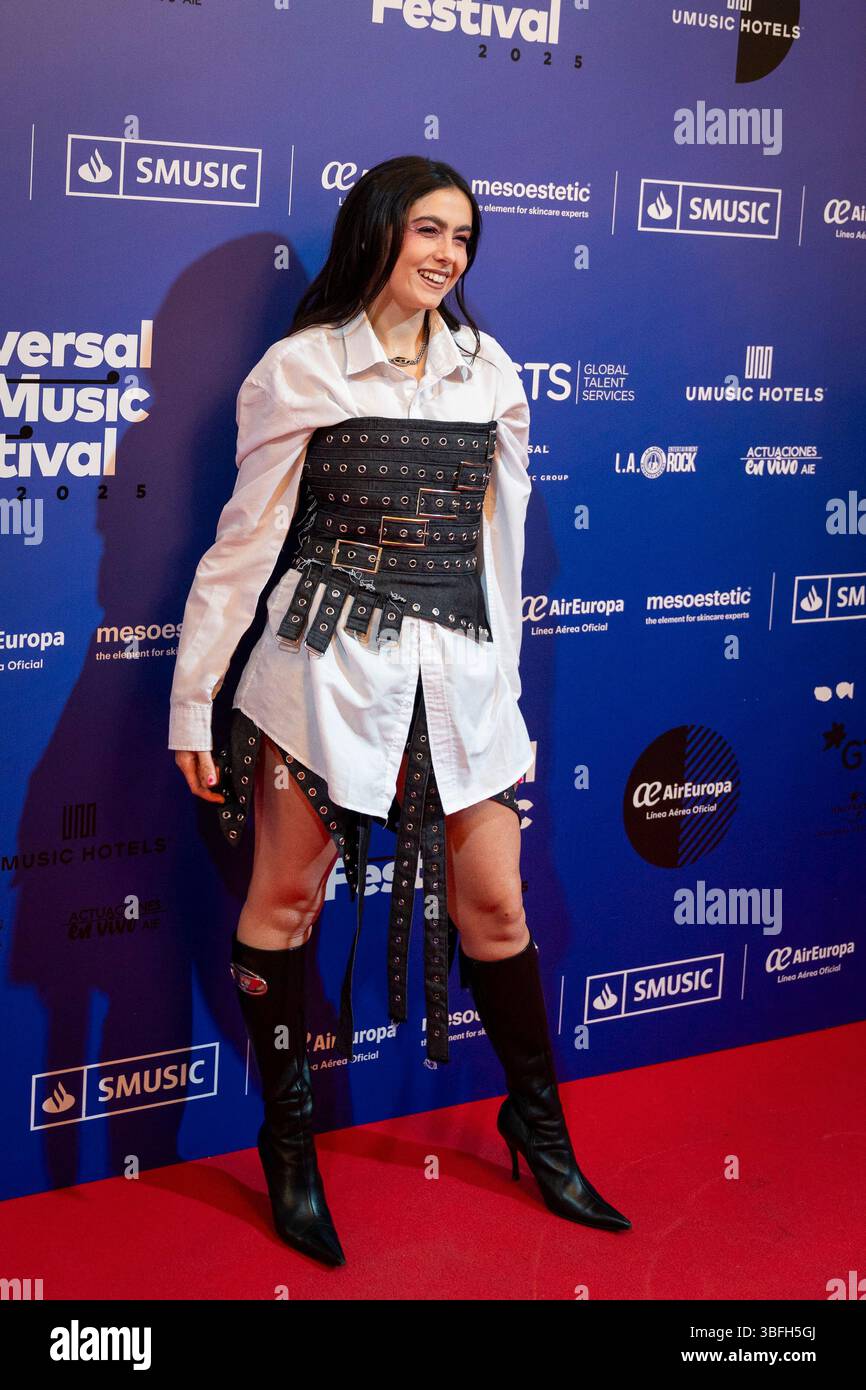Madrid, Spain. 01st June, 2025. Chiara attends to 'Universal Music Festival' at Teatro Albeniz ...