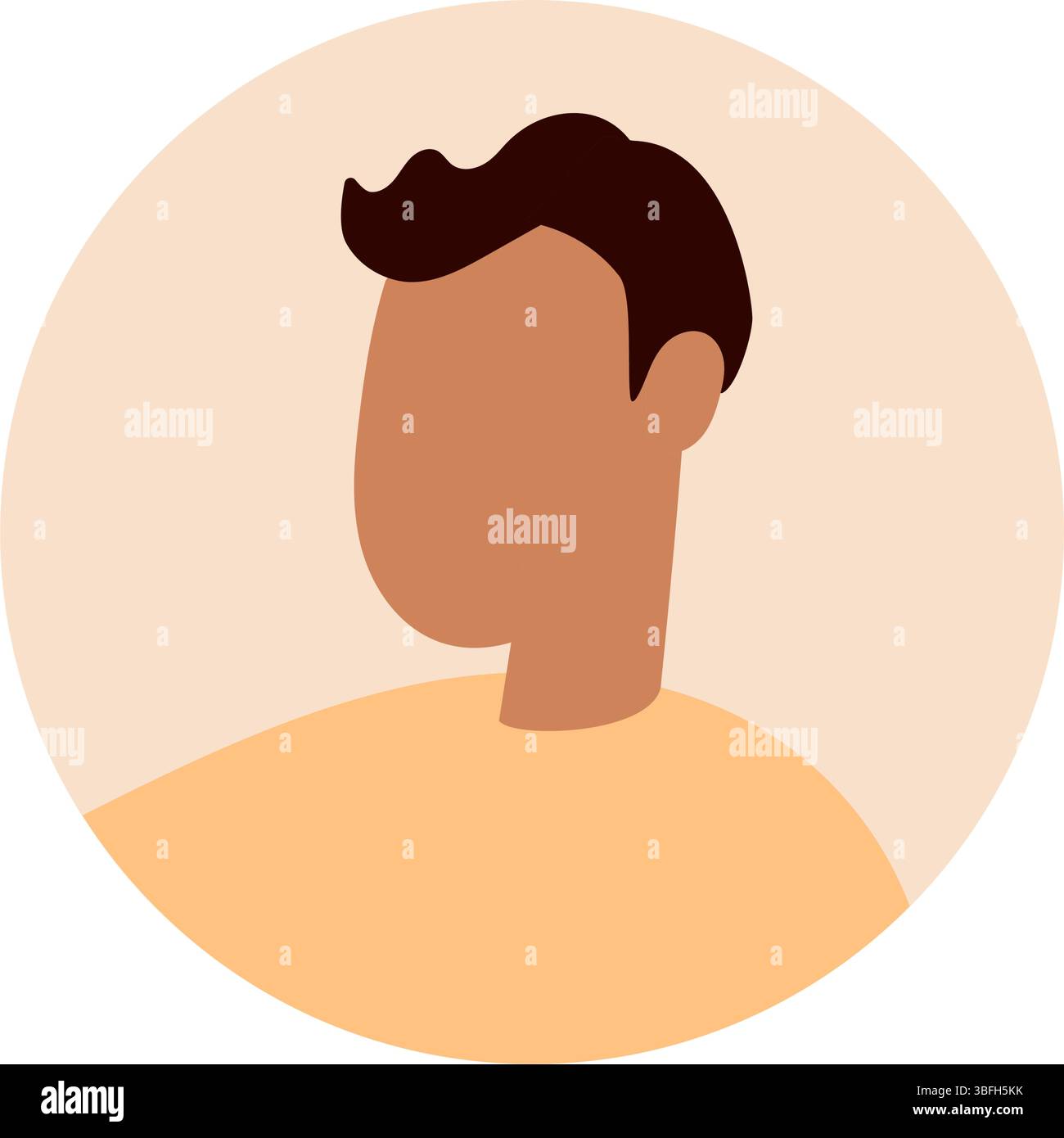 Modern Minimalistic Avatar Silhouette Illustration Stock Vector Image ...