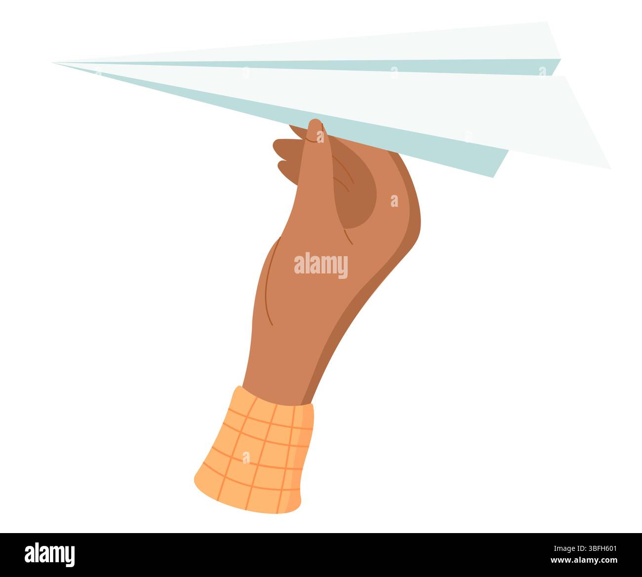 Hand Holding Airplane Sticker Stock Vector Image & Art - Alamy