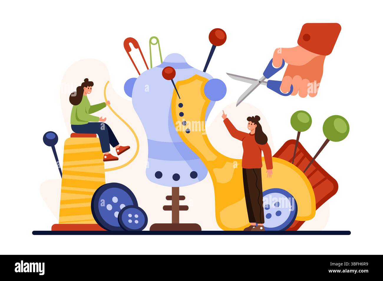 Dressmaking studio workshop, sewing workshop or course, clothes design ...