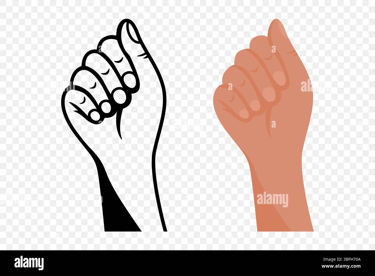 Vector Fist Icon. Fist Symbol. Raised Fist Vector for Protest Design ...