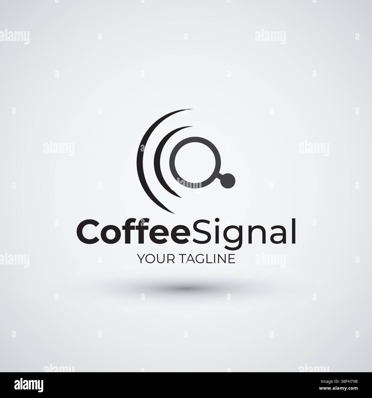 Abstract Coffee Signal Logo Design Template Stock Vector Image & Art ...
